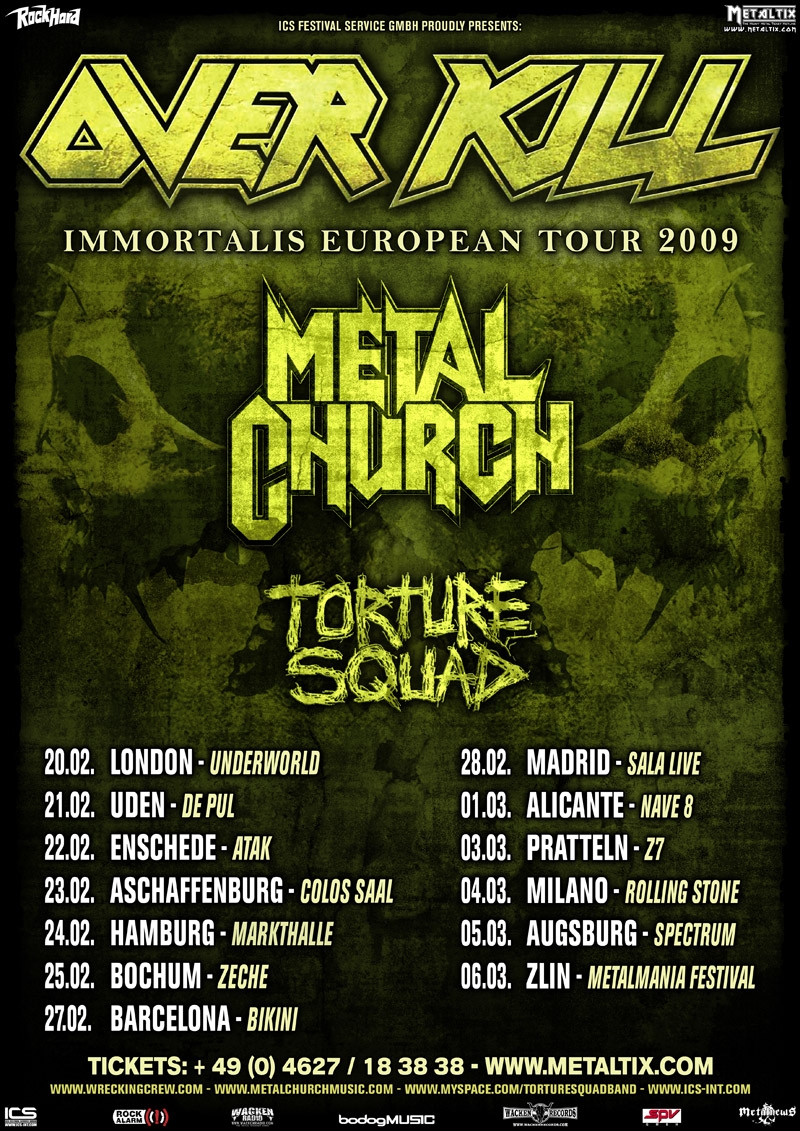 OVERKILL - Immortalis European Tour 2009 | Wacken Open Air